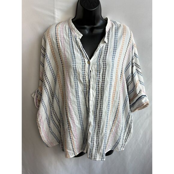 Subtle Luxury | Tops | Subtle Luxury Womens Sm Striped Shirt 0 Cotton ...